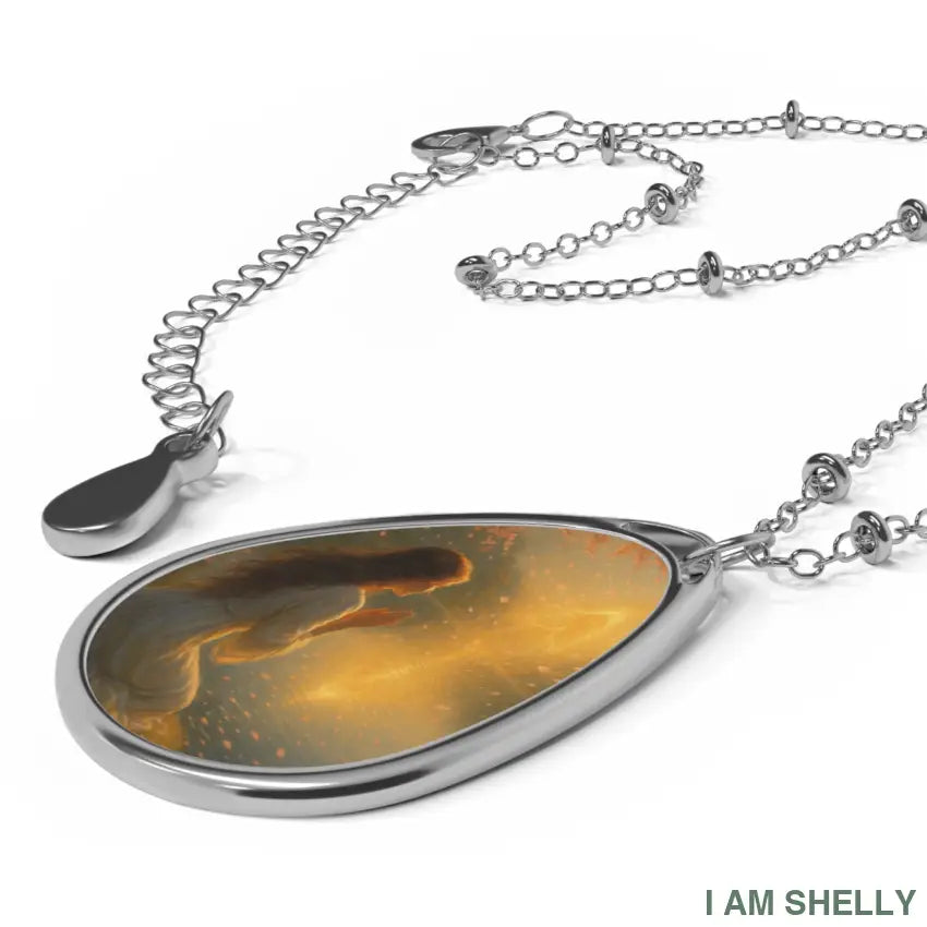 Muse Evolves — Teardrop Pendant Description: A luminous teardrop penda ...